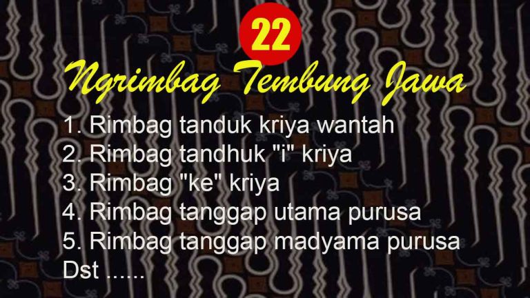 22 Cara Ngrimbag Tembung Jawa Dan Contohnya | Kawruh Basa
