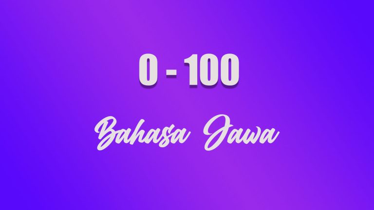 Angka 1-100 Dalam Bahasa Jawa Krama: Panduan Dan Penggunaannya | Kawruh ...