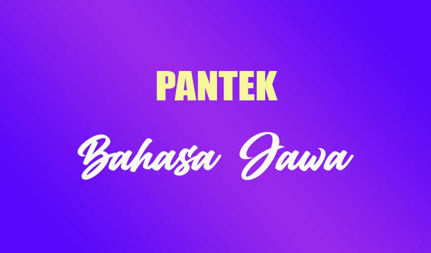 Arti Kata Pantek Dalam Bahasa Jawa | Kawruh Basa